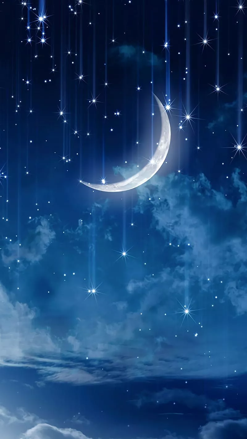 Midnight Sky With A Moon Wallpapers - Wallpaper Cave
