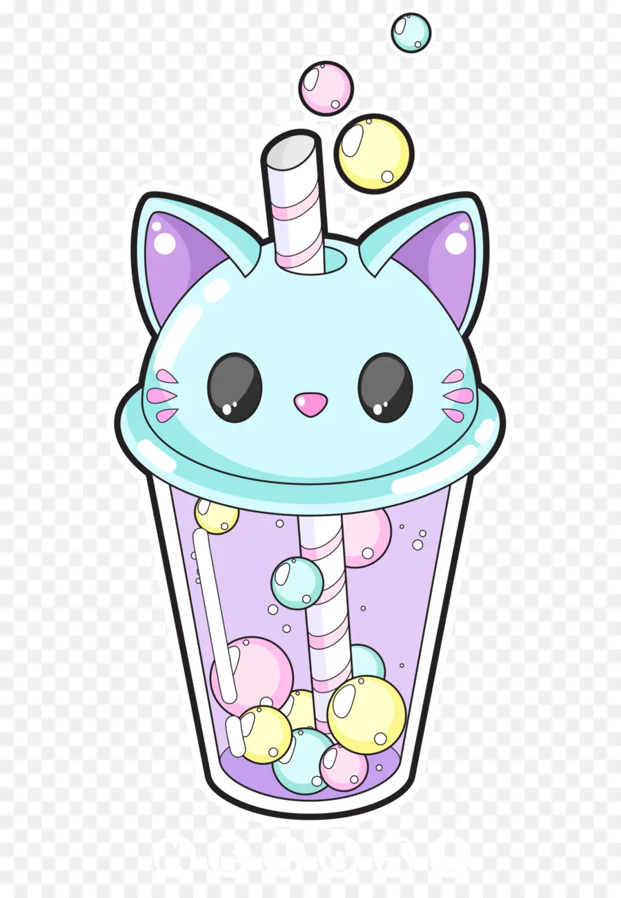 Cute Cat Drinking Boba Tea Wallpapers - Wallpaper Cave