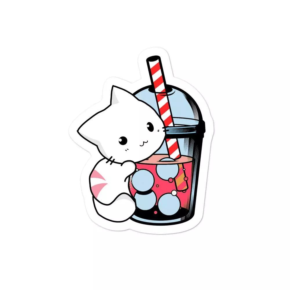 Cute Cat Drinking Boba Tea Wallpapers - Wallpaper Cave