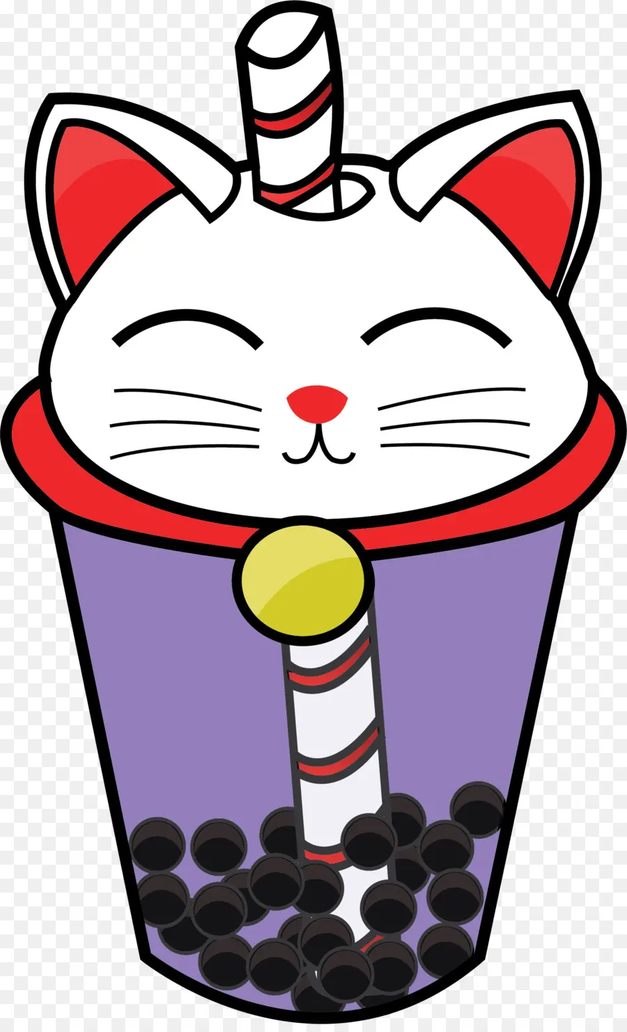 Cute Cat Drinking Boba Tea Wallpapers - Wallpaper Cave
