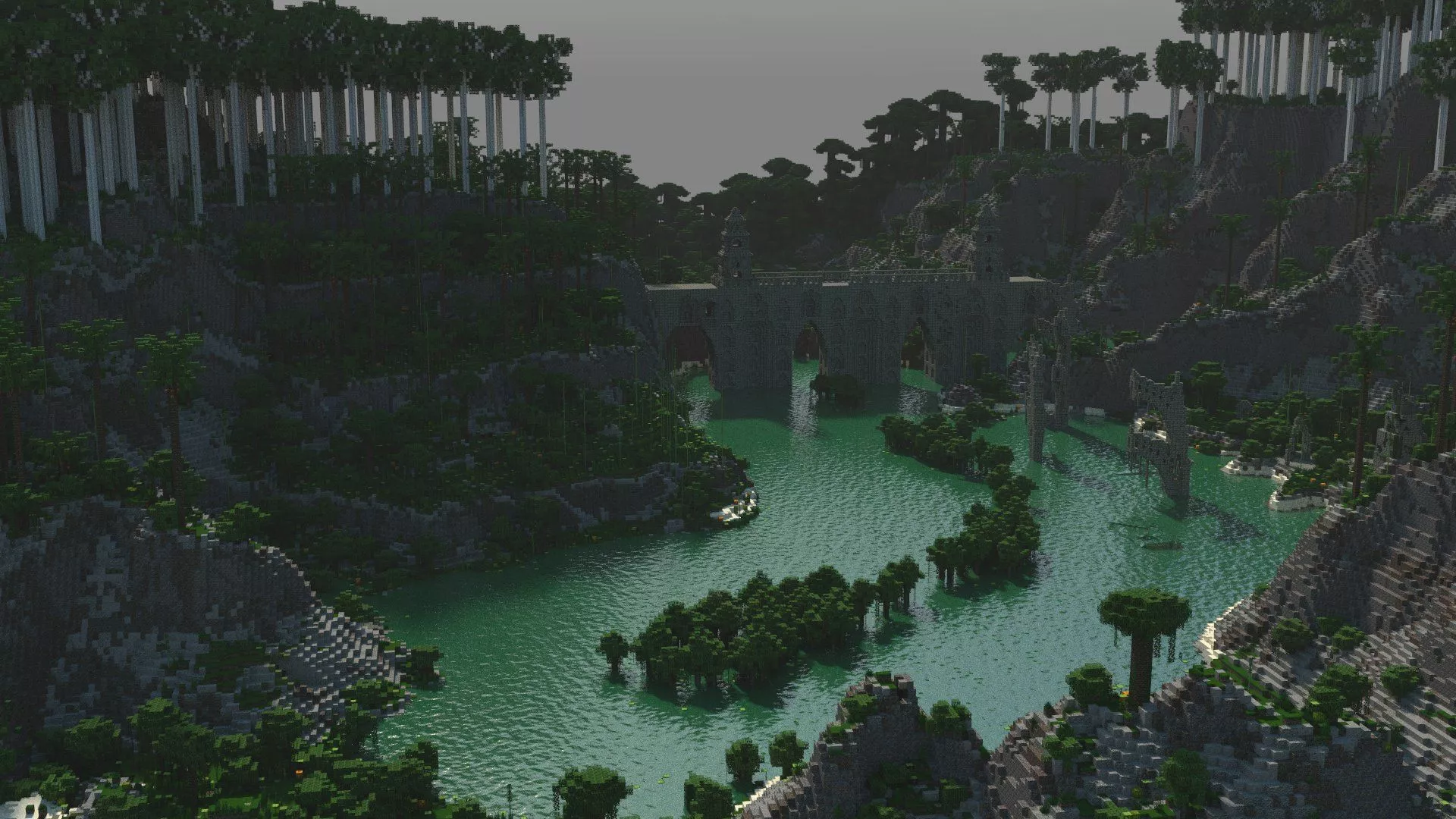 Minecraft Landscape Desktop Wallpapers - Wallpaper Cave
