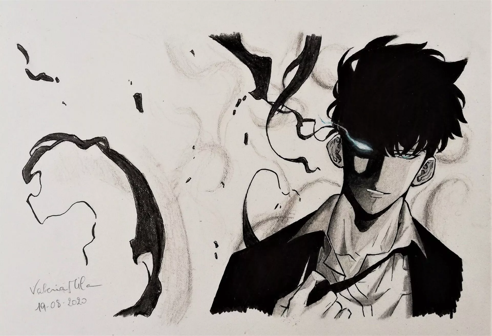 Solo Leveling Black And White Wallpapers - Wallpaper Cave