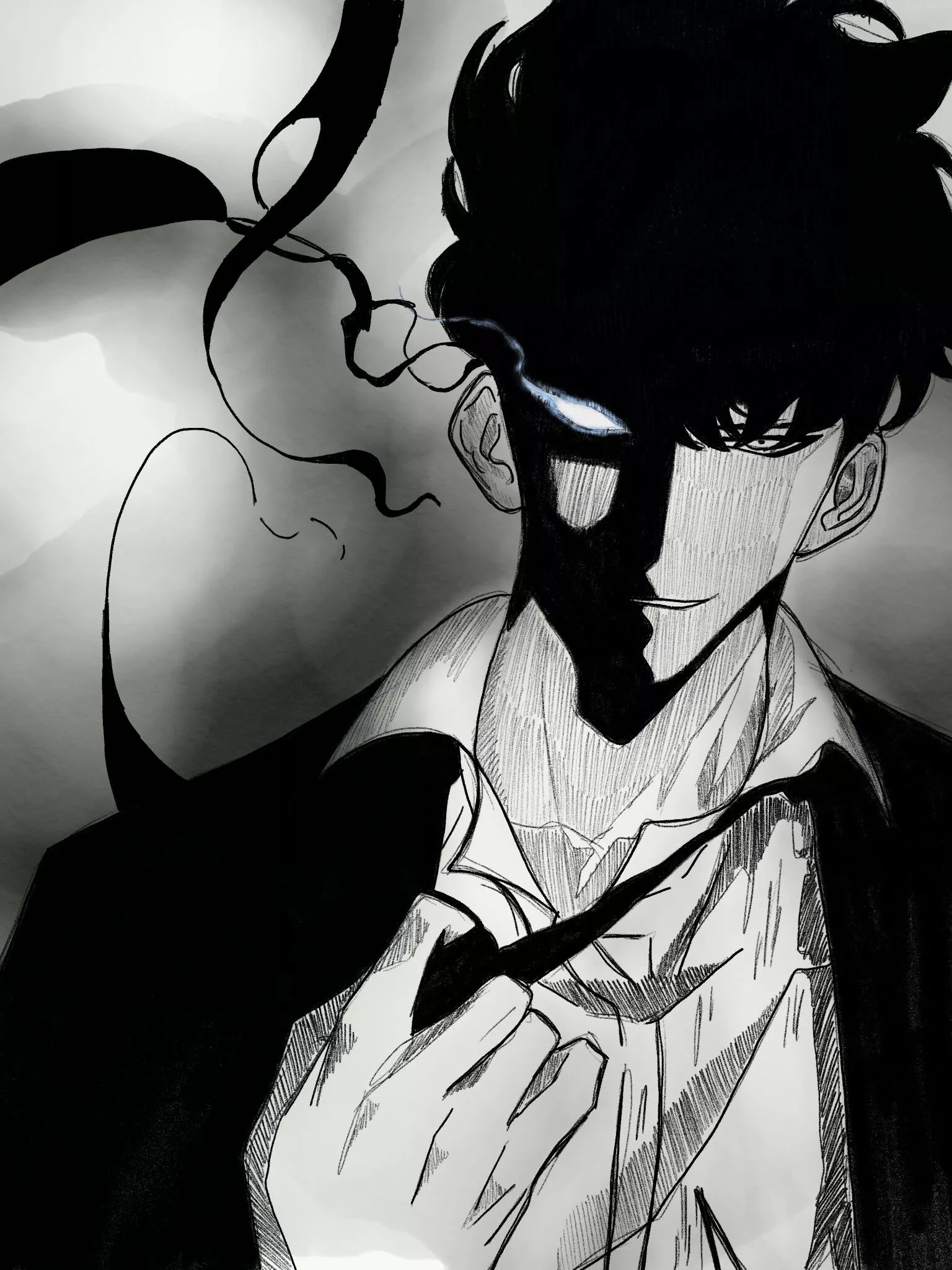 Solo Leveling Black And White Wallpapers - Wallpaper Cave