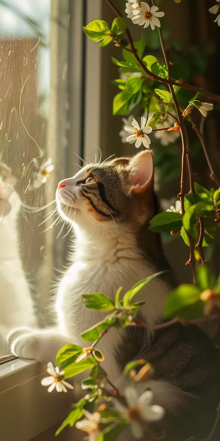 Spring Cat iPhone Wallpapers - Wallpaper Cave