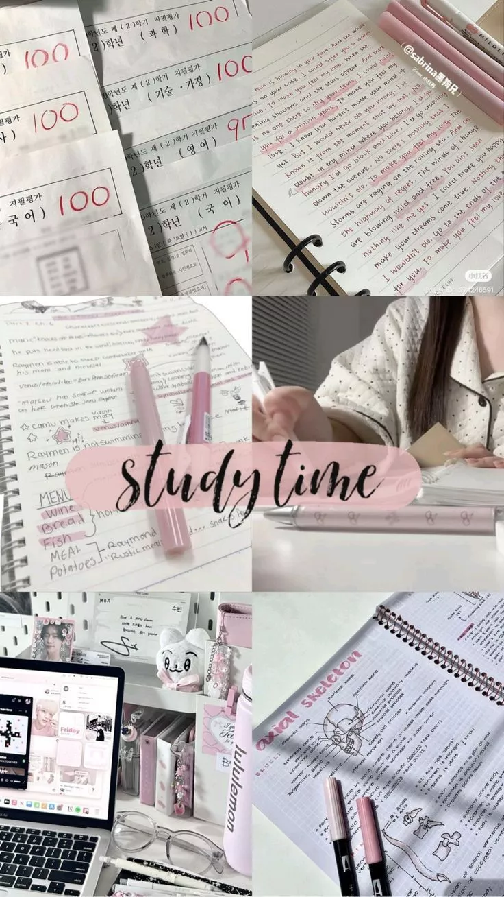 Pink Studying Collage Wallpapers - Wallpaper Cave