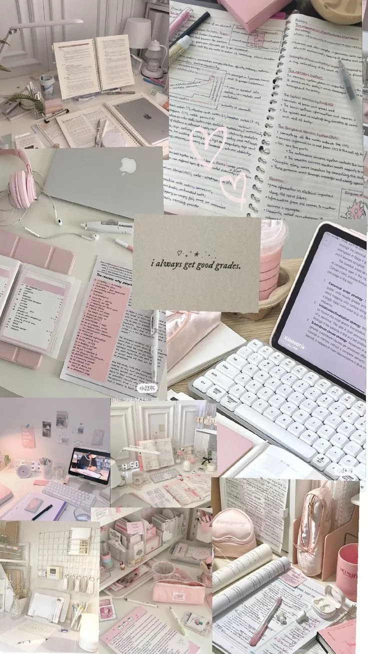 Pink Studying Collage Wallpapers - Wallpaper Cave