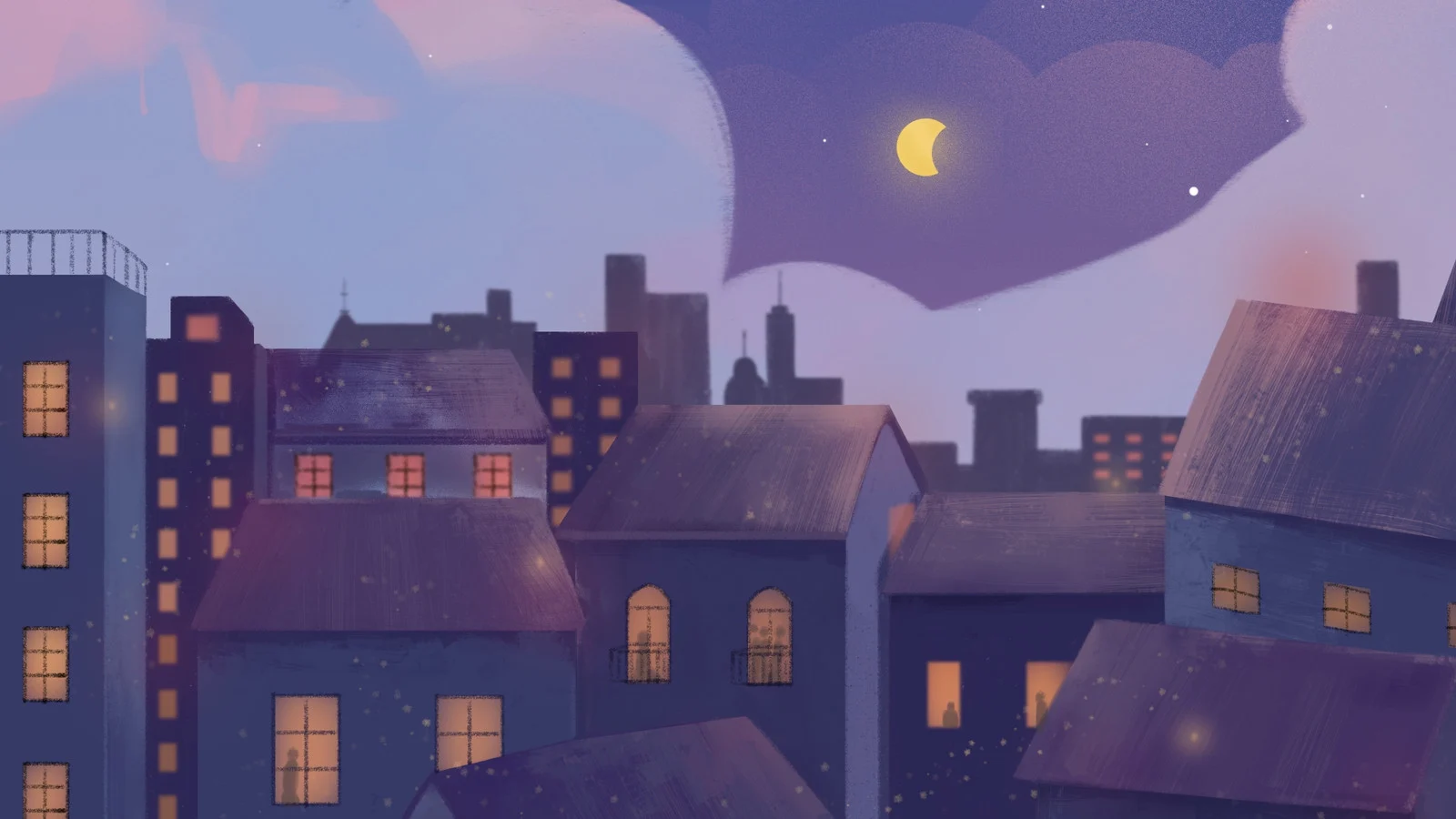 Purple Town Wallpapers - Wallpaper Cave