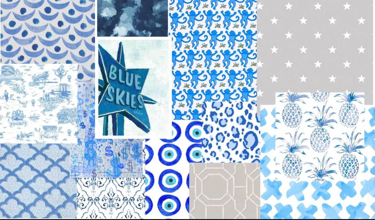 Preppy Blue Collage Wallpapers - Wallpaper Cave