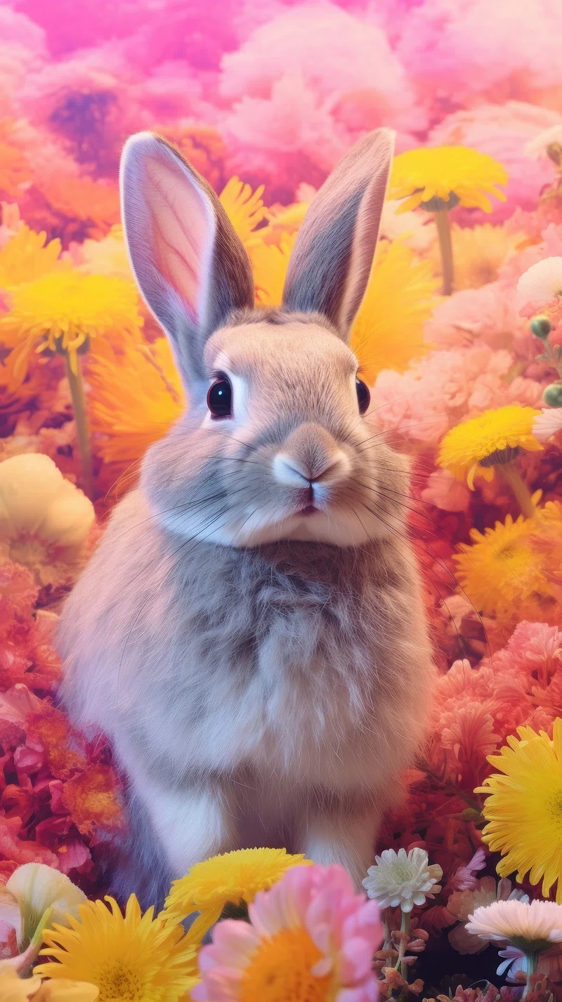 Flower Bunny Spring Wallpapers - Wallpaper Cave