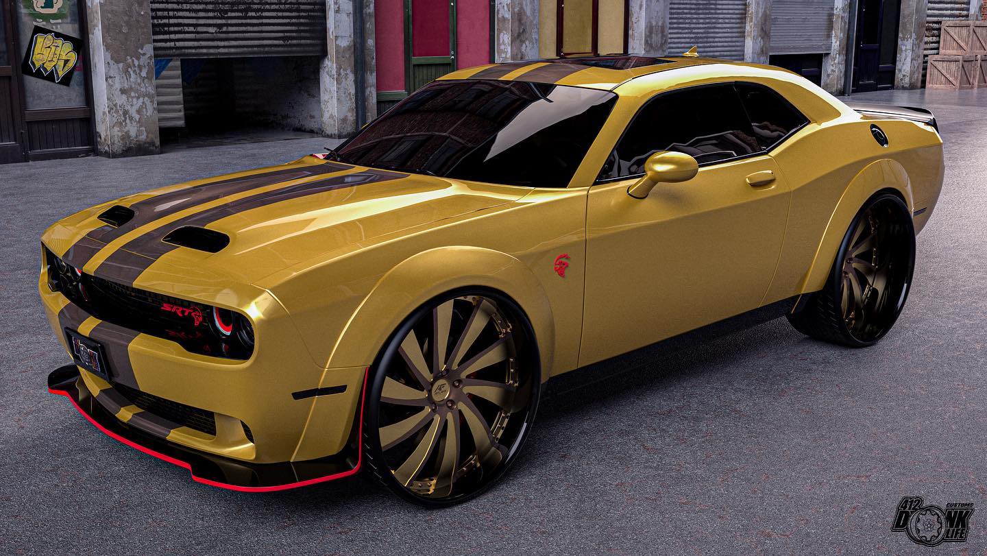 Hellcat Charger SRT Widebody Gold Wallpapers - Wallpaper Cave