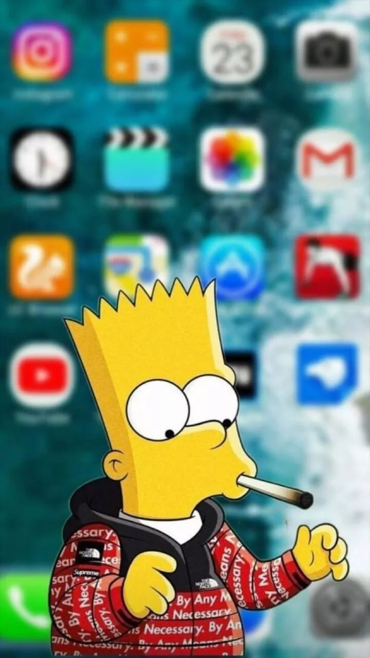 Aesthetic Bart Simpson iPhone Wallpapers - Wallpaper Cave