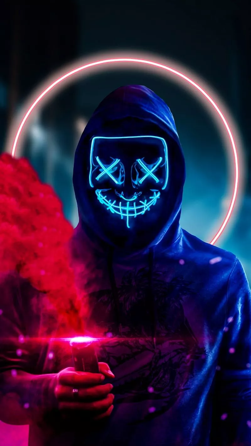 Neon Mask Phone Wallpapers - Wallpaper Cave
