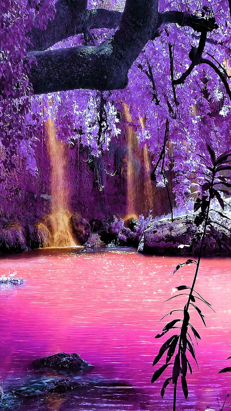 Purple Waterfall Wallpapers - Wallpaper Cave