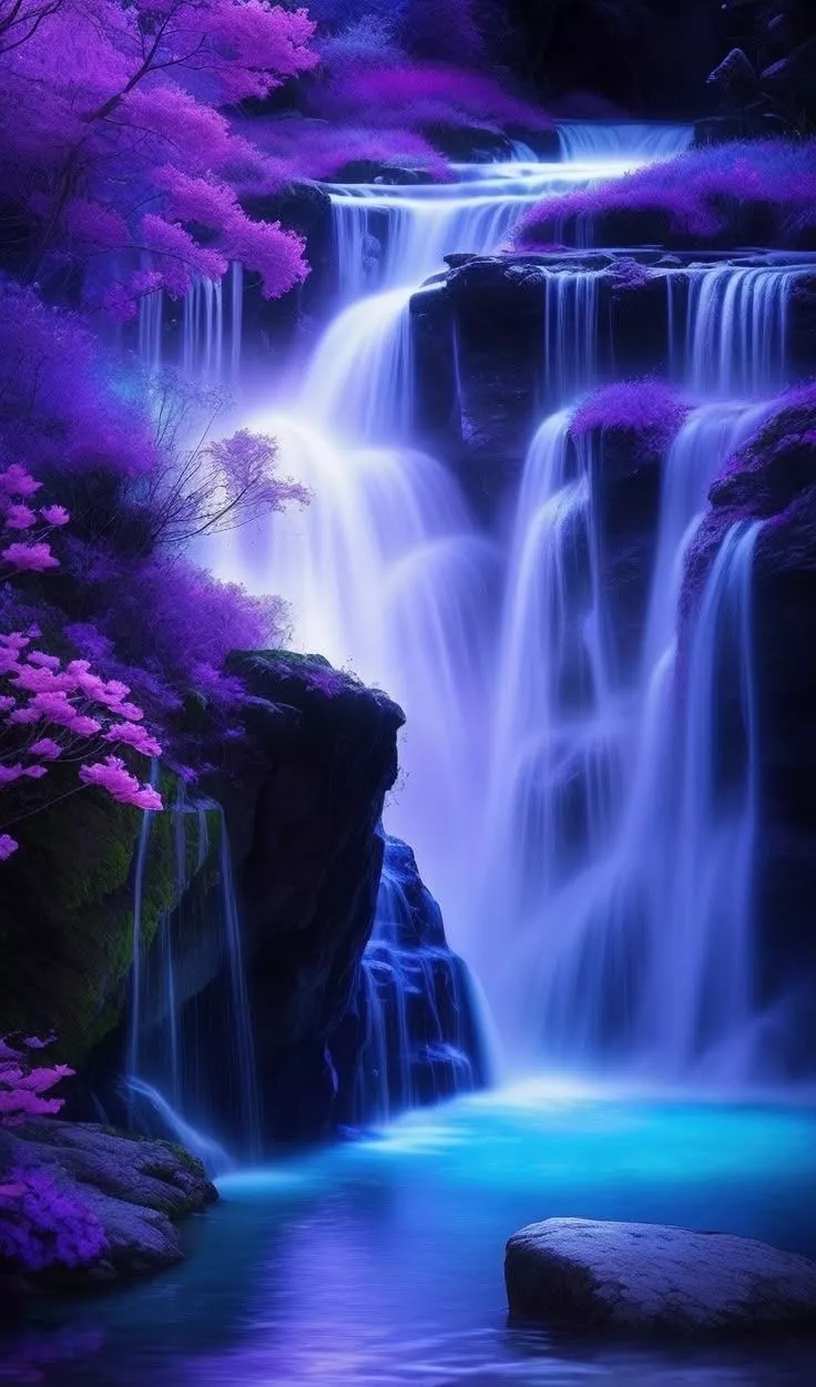 Purple Waterfall Wallpapers - Wallpaper Cave