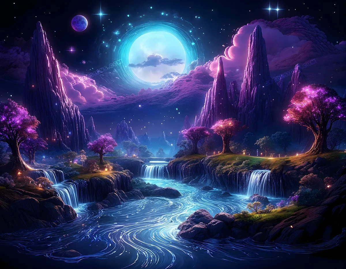 Purple Waterfall Wallpapers - Wallpaper Cave