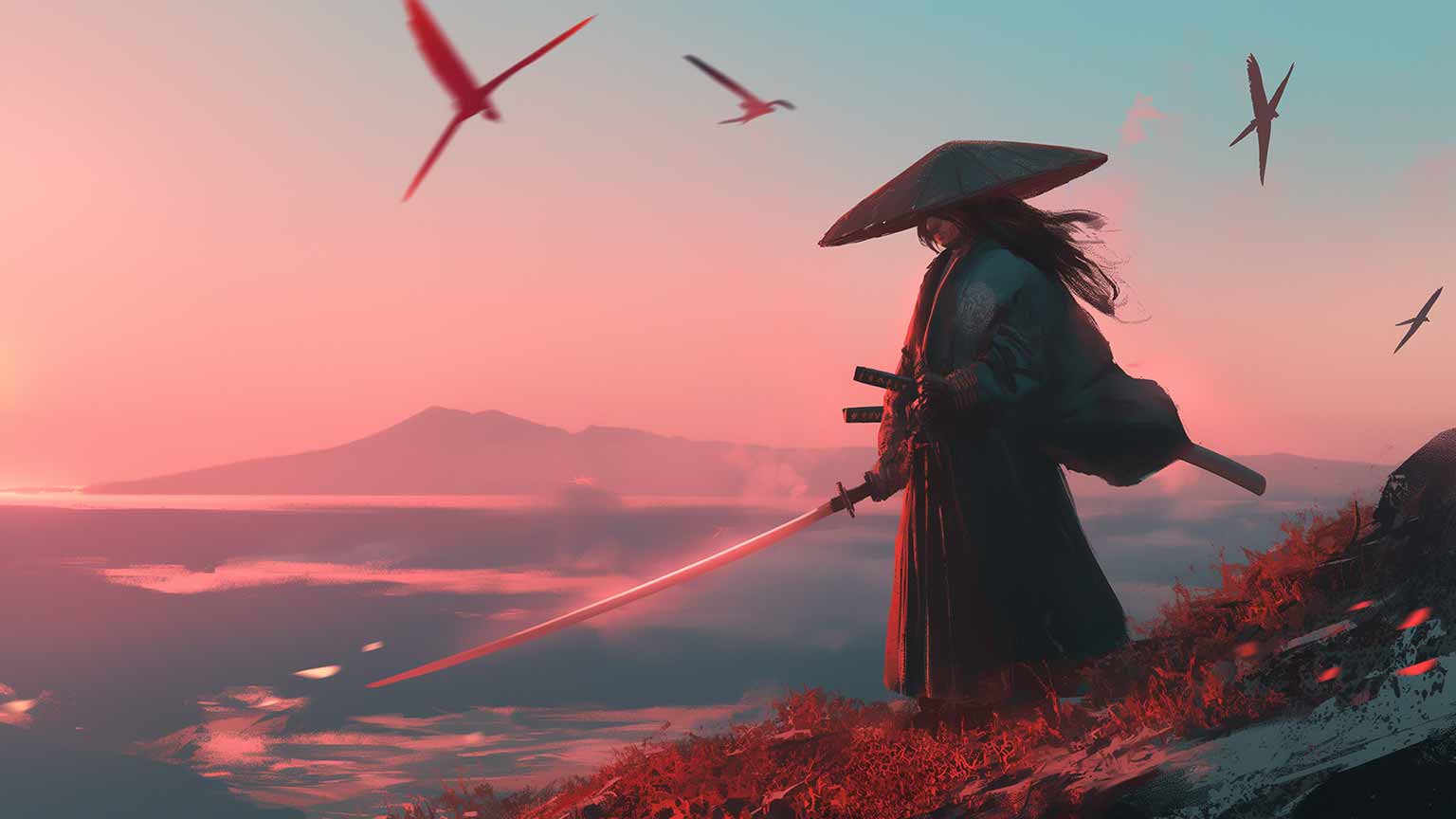 Samurai Sunset Wallpapers - Wallpaper Cave