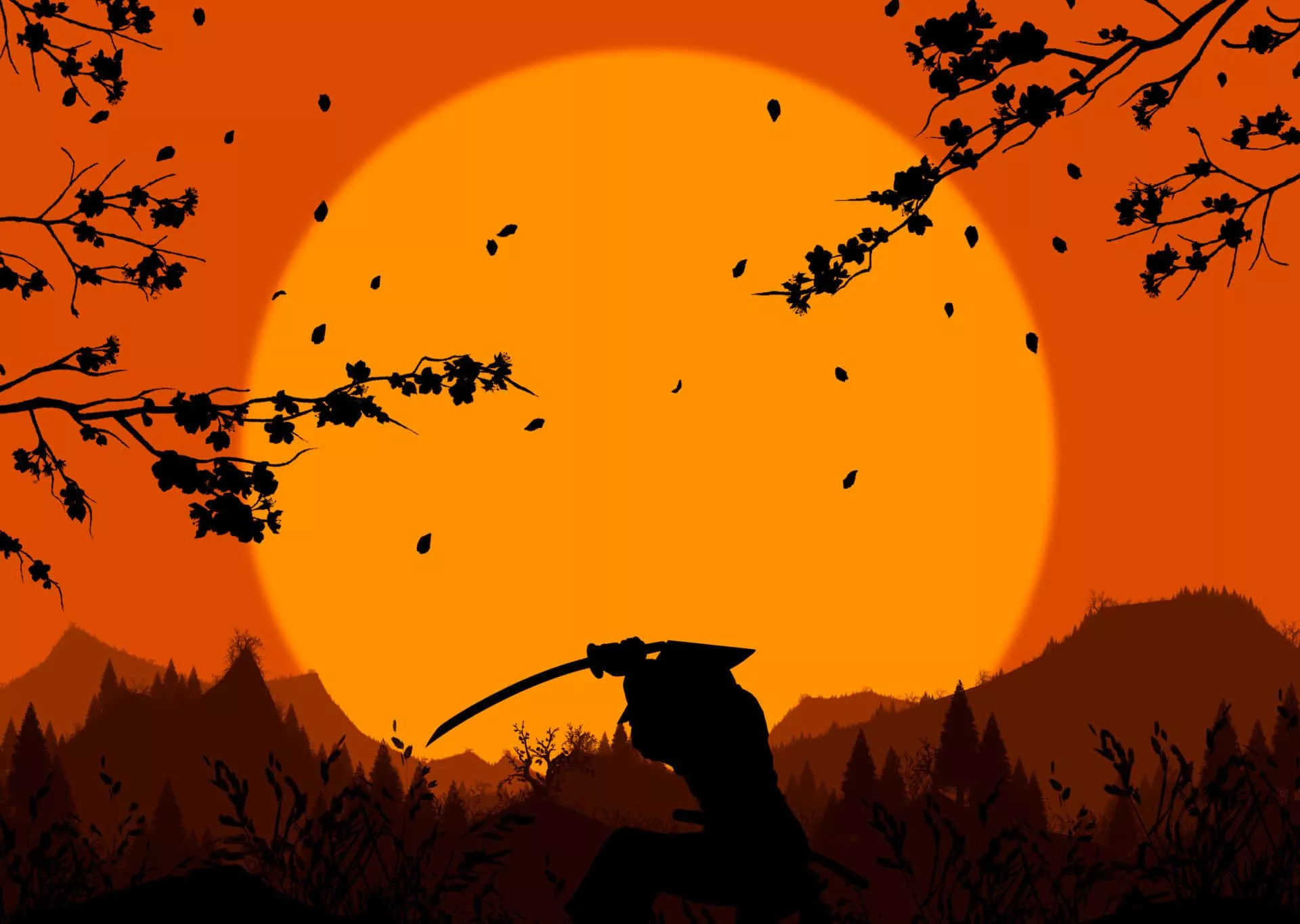 Samurai Sunset Wallpapers - Wallpaper Cave
