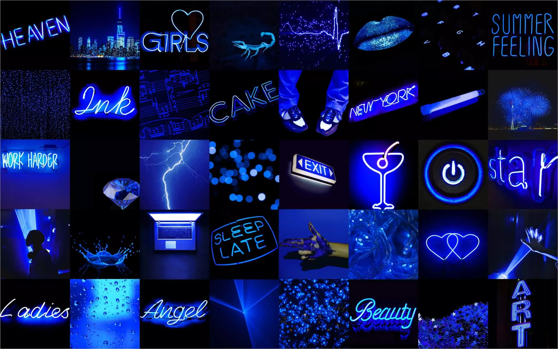 Neon Blue Desktop Wallpapers - Wallpaper Cave