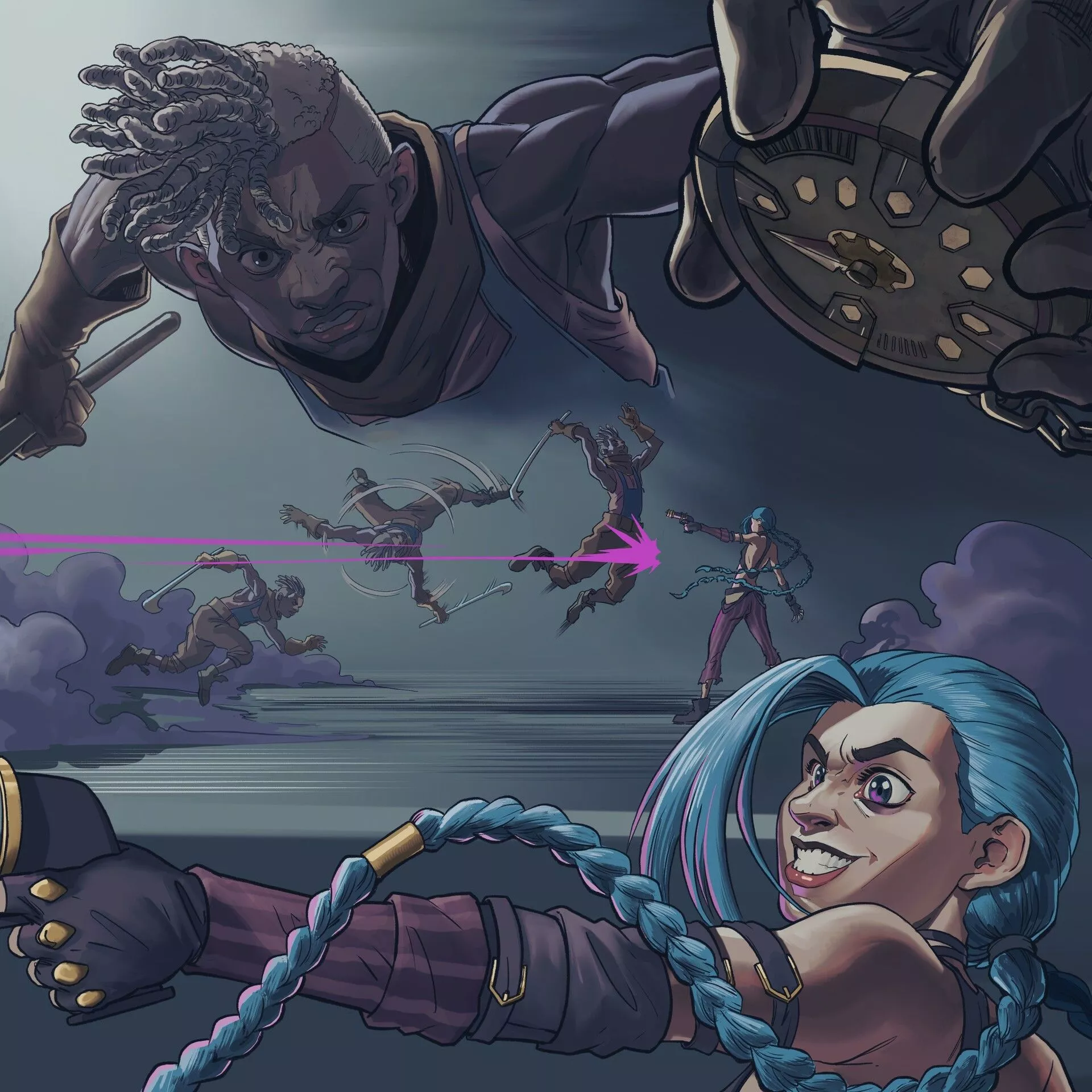 Ekko And Jinx Battle Arcane Wallpapers - Wallpaper Cave