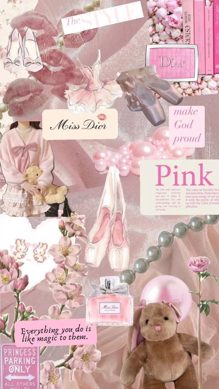 Pink Dior Collage Wallpapers - Wallpaper Cave