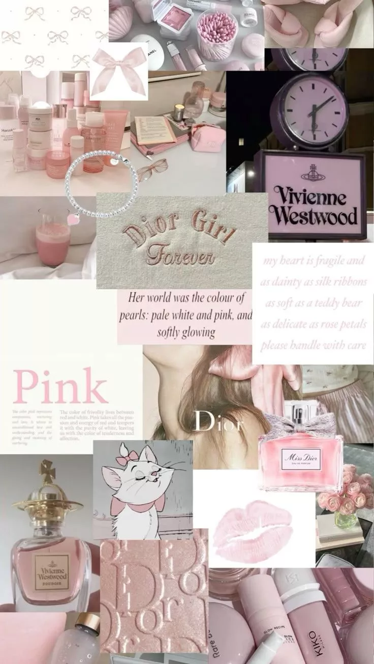 Pink Dior Collage Wallpapers - Wallpaper Cave