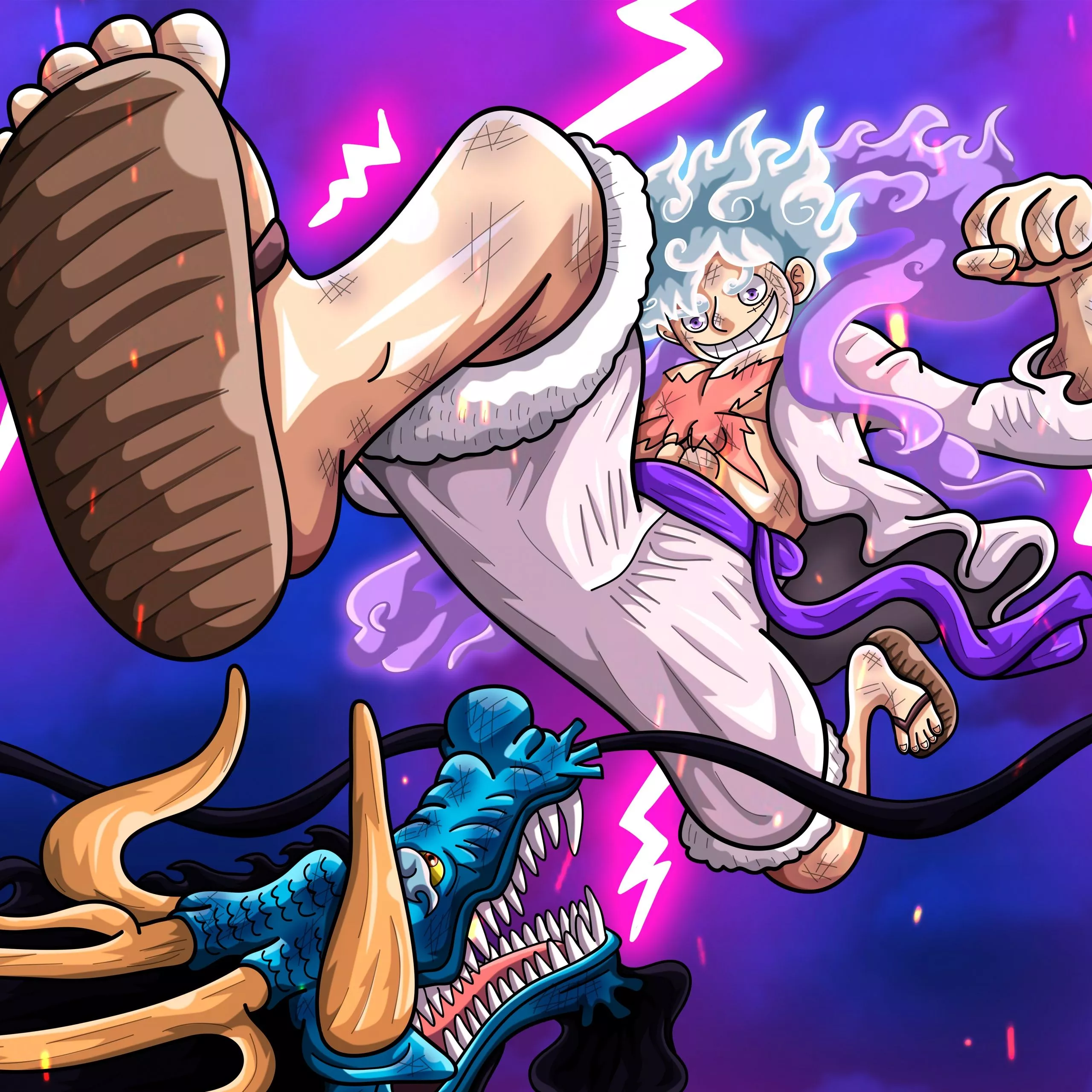 Neon Luffy Wallpapers - Wallpaper Cave