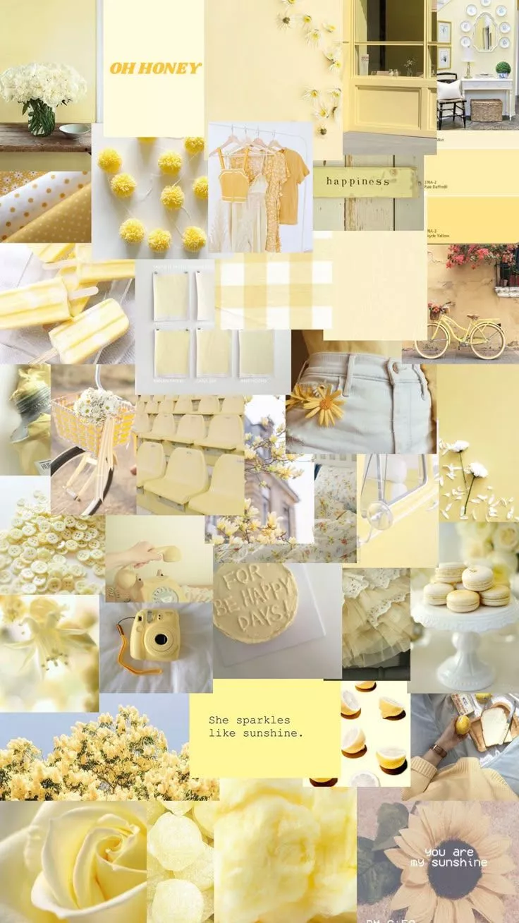 Pastel Yellow Collage Wallpapers - Wallpaper Cave