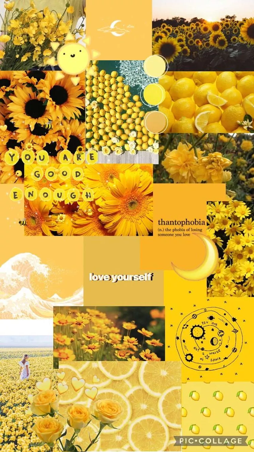 Pastel Yellow Collage Wallpapers - Wallpaper Cave
