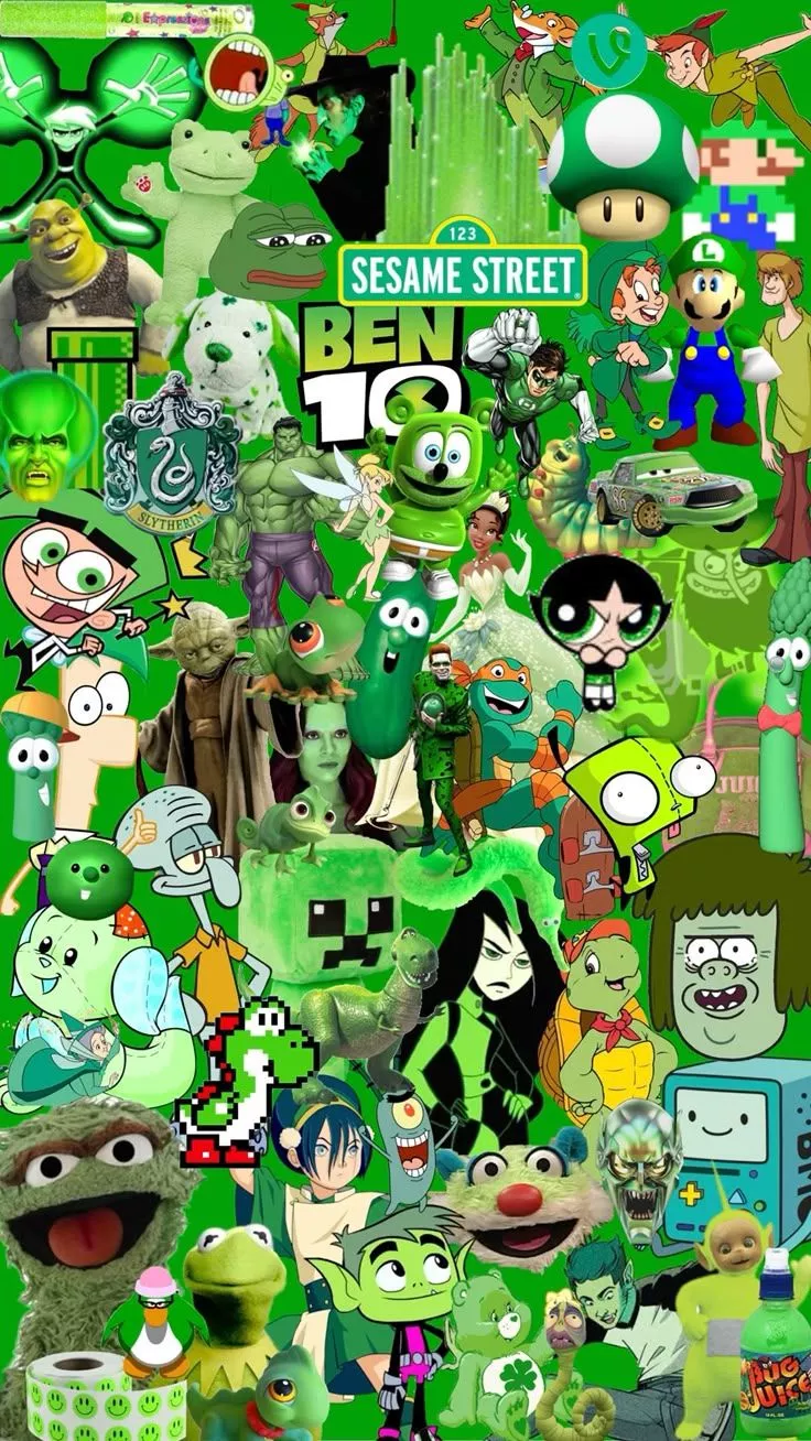 Cartoon Green Wallpapers - Wallpaper Cave