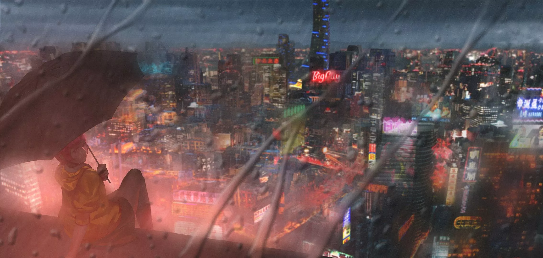 Anime Rain City Wallpapers - Wallpaper Cave