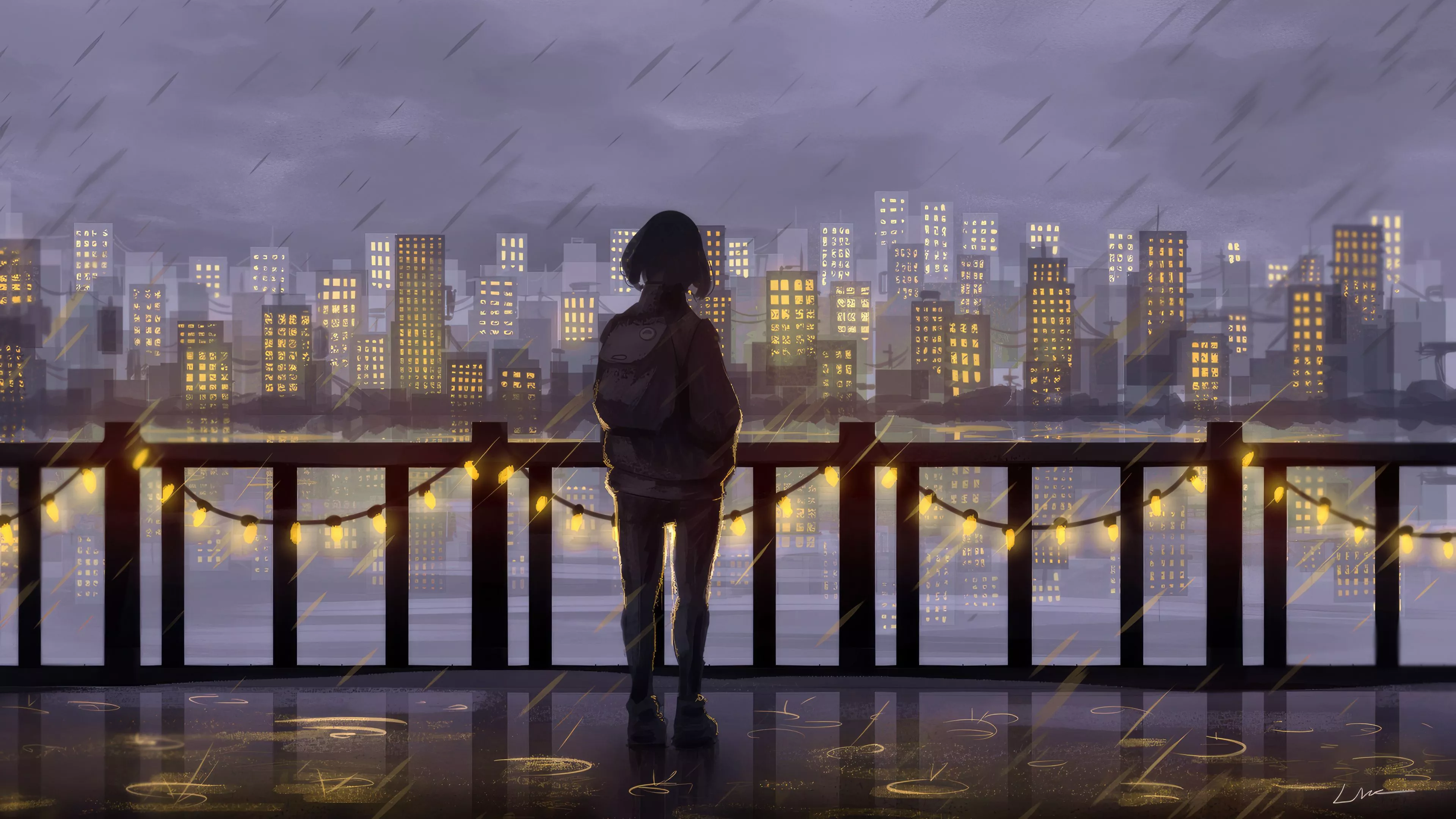 Anime Rain City Wallpapers - Wallpaper Cave