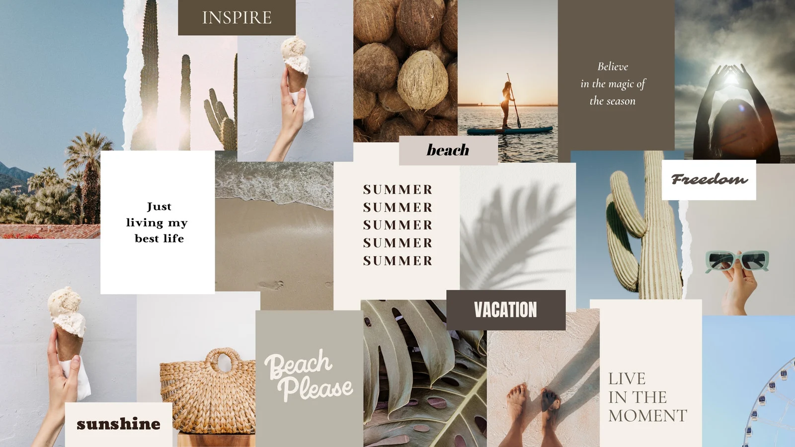 Beach Collage Desktop Wallpapers - Wallpaper Cave