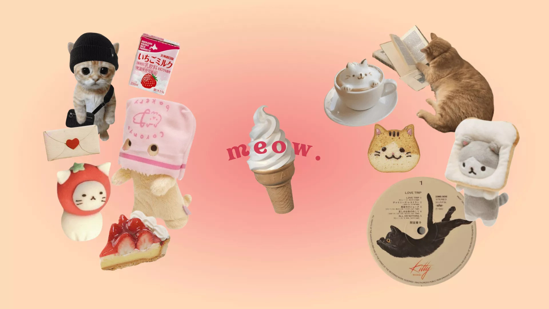 Pink Cat Desktop Wallpapers - Wallpaper Cave