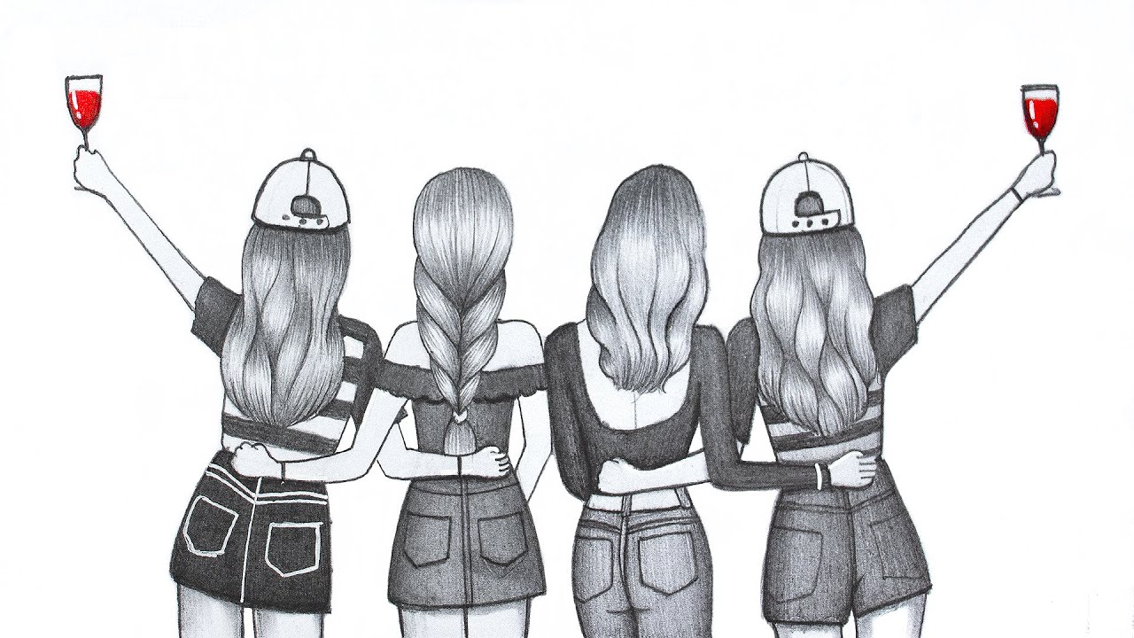 Best Friends Drawing Wallpapers - Wallpaper Cave