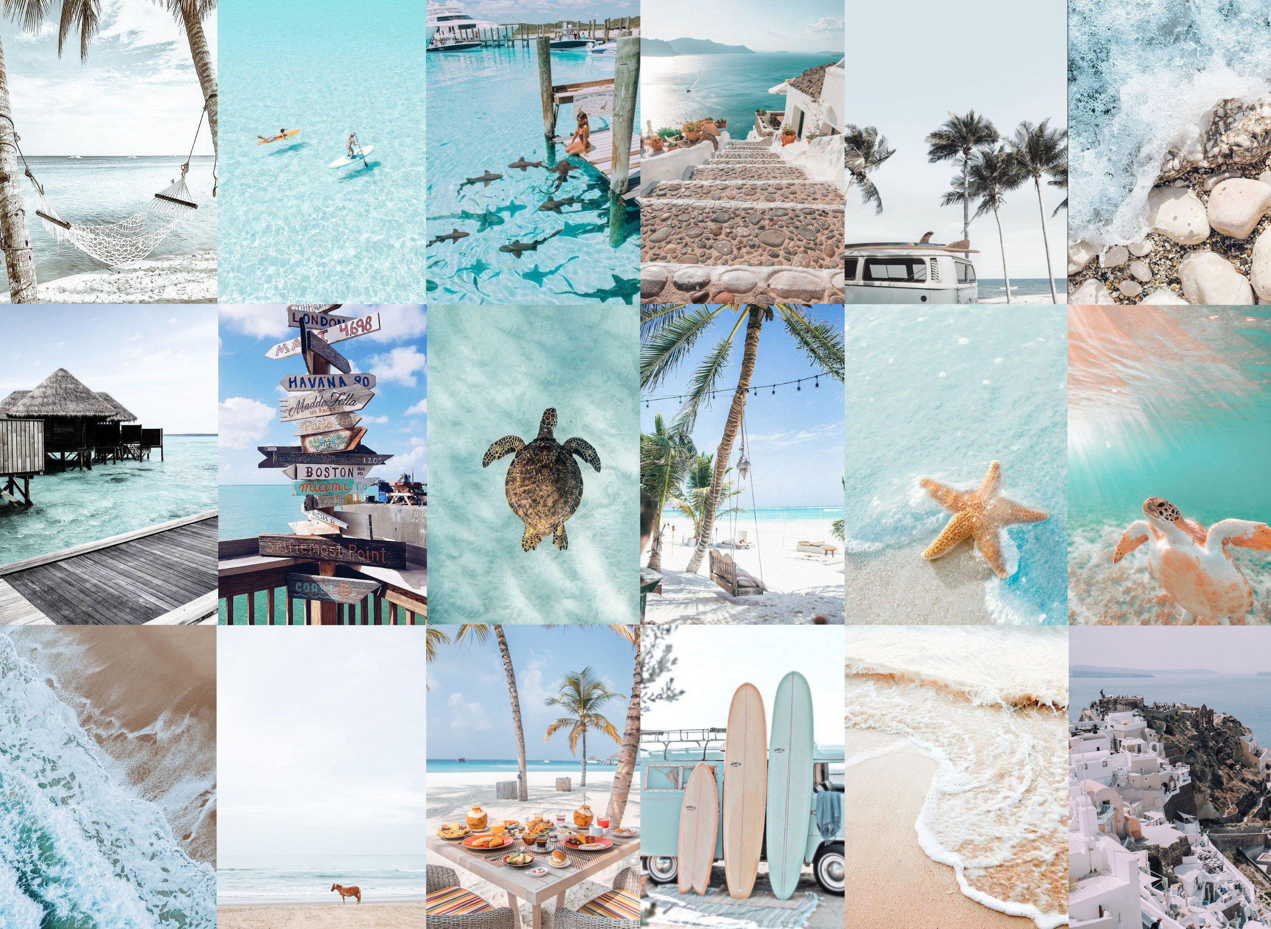 Cute Beach Collage Wallpapers - Wallpaper Cave
