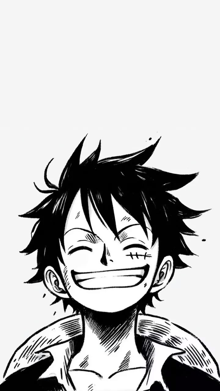 Black And White Luffy Wallpapers - Wallpaper Cave