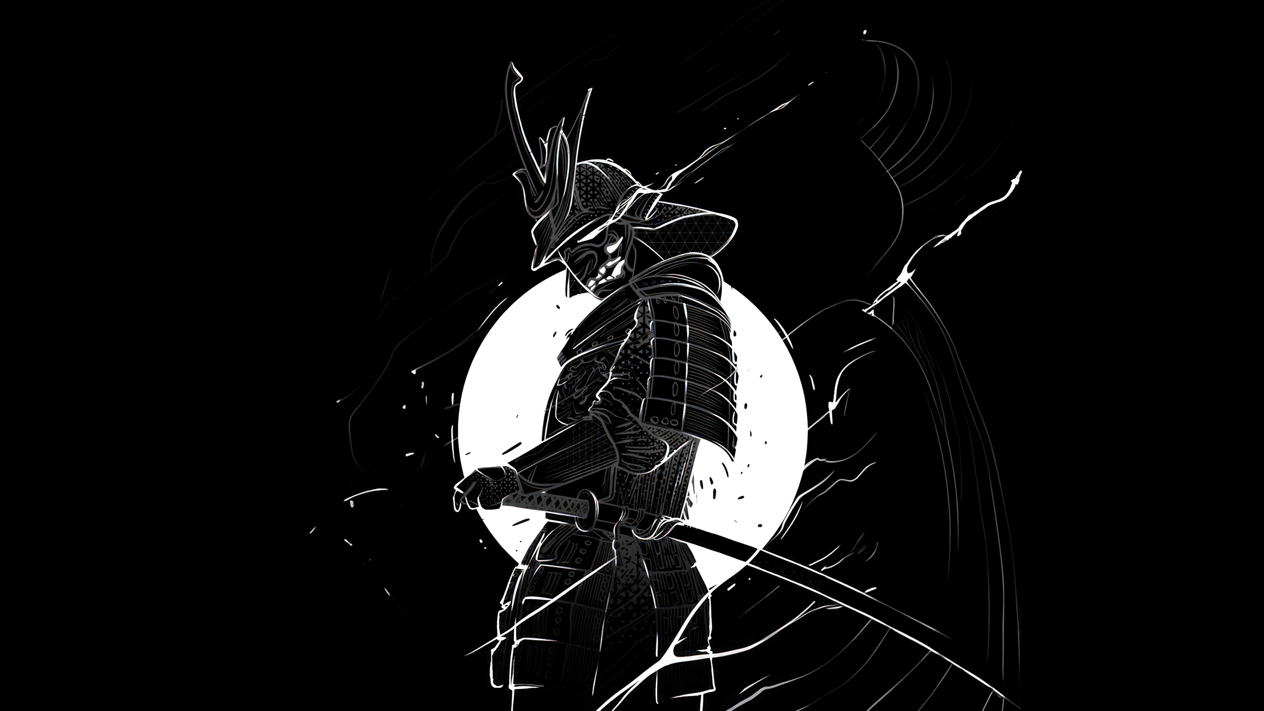 Black White Samurai Wallpapers - Wallpaper Cave