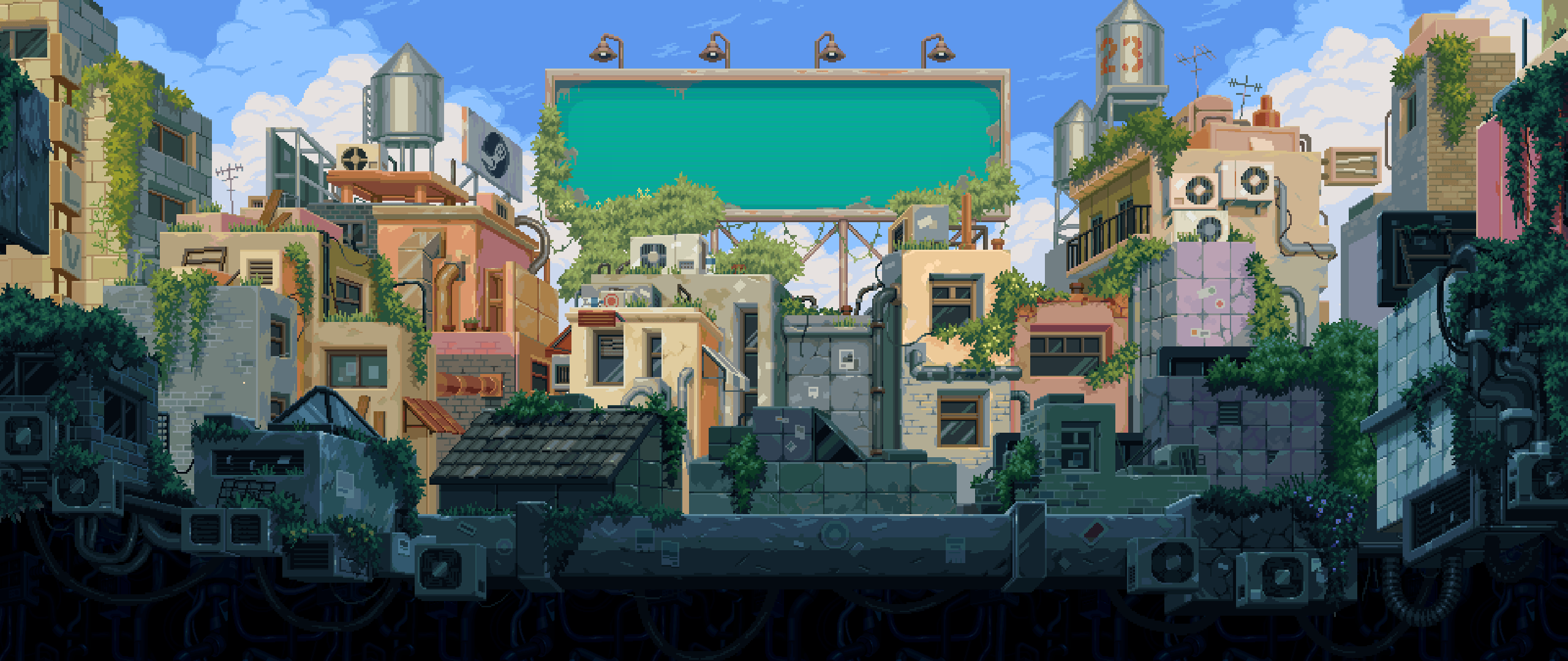 Spring City Pixel Art Wallpapers - Wallpaper Cave