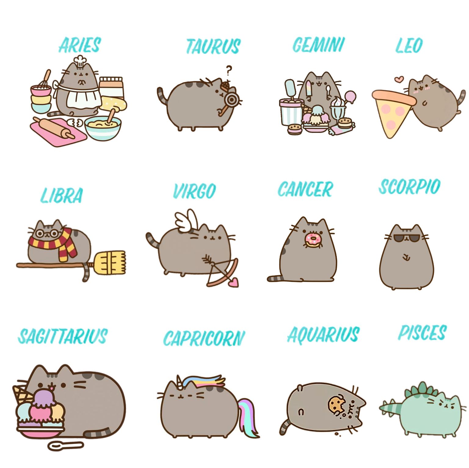 Zodiac pusheen 60 photos - Astrologytoyou.com
