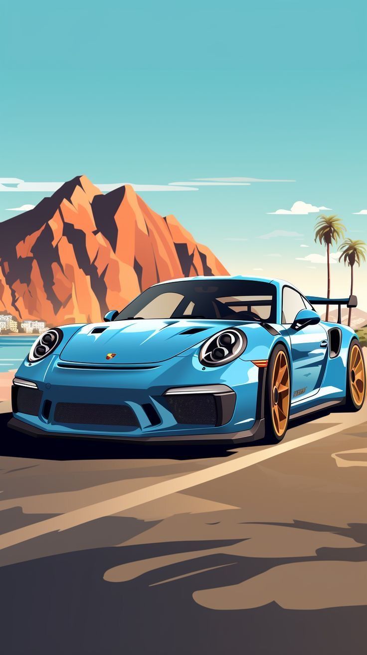 Porsche Cartoon Wallpapers - Wallpaper Cave