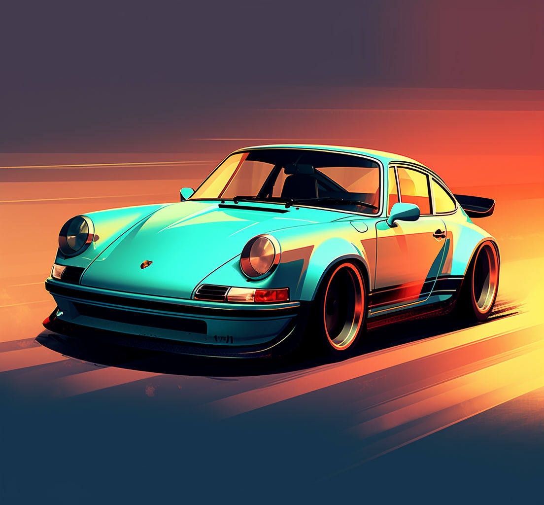 Porsche Cartoon Wallpapers - Wallpaper Cave
