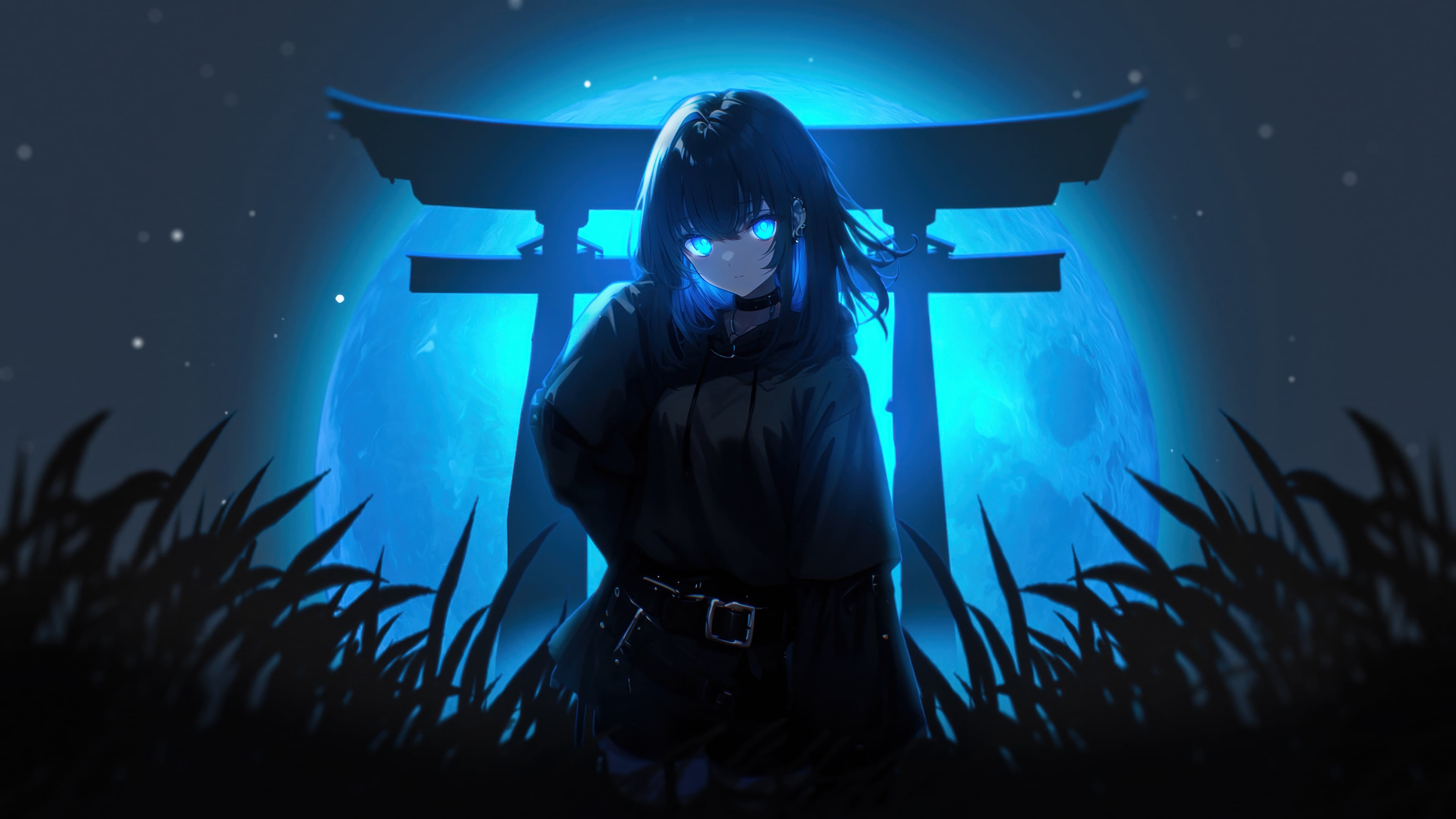 Anime Girl PC Black Wallpapers - Wallpaper Cave