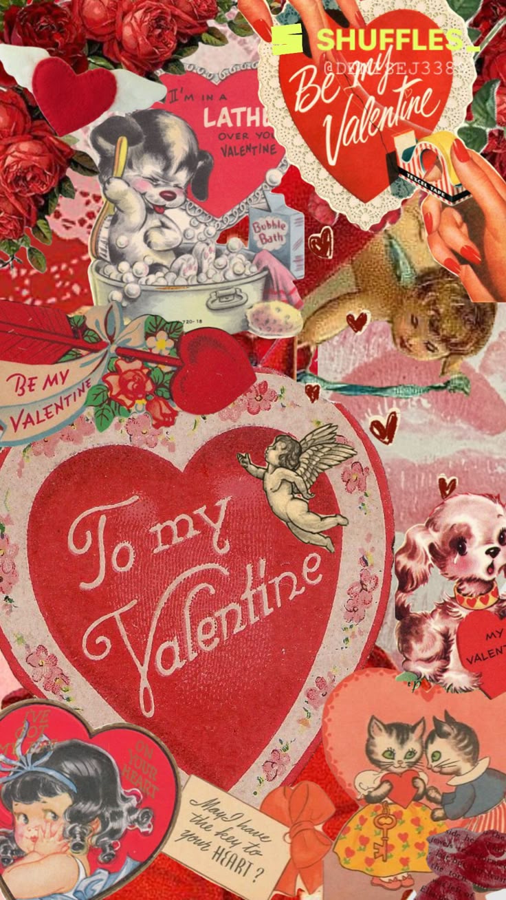 Heart Victorian Collage Wallpapers - Wallpaper Cave