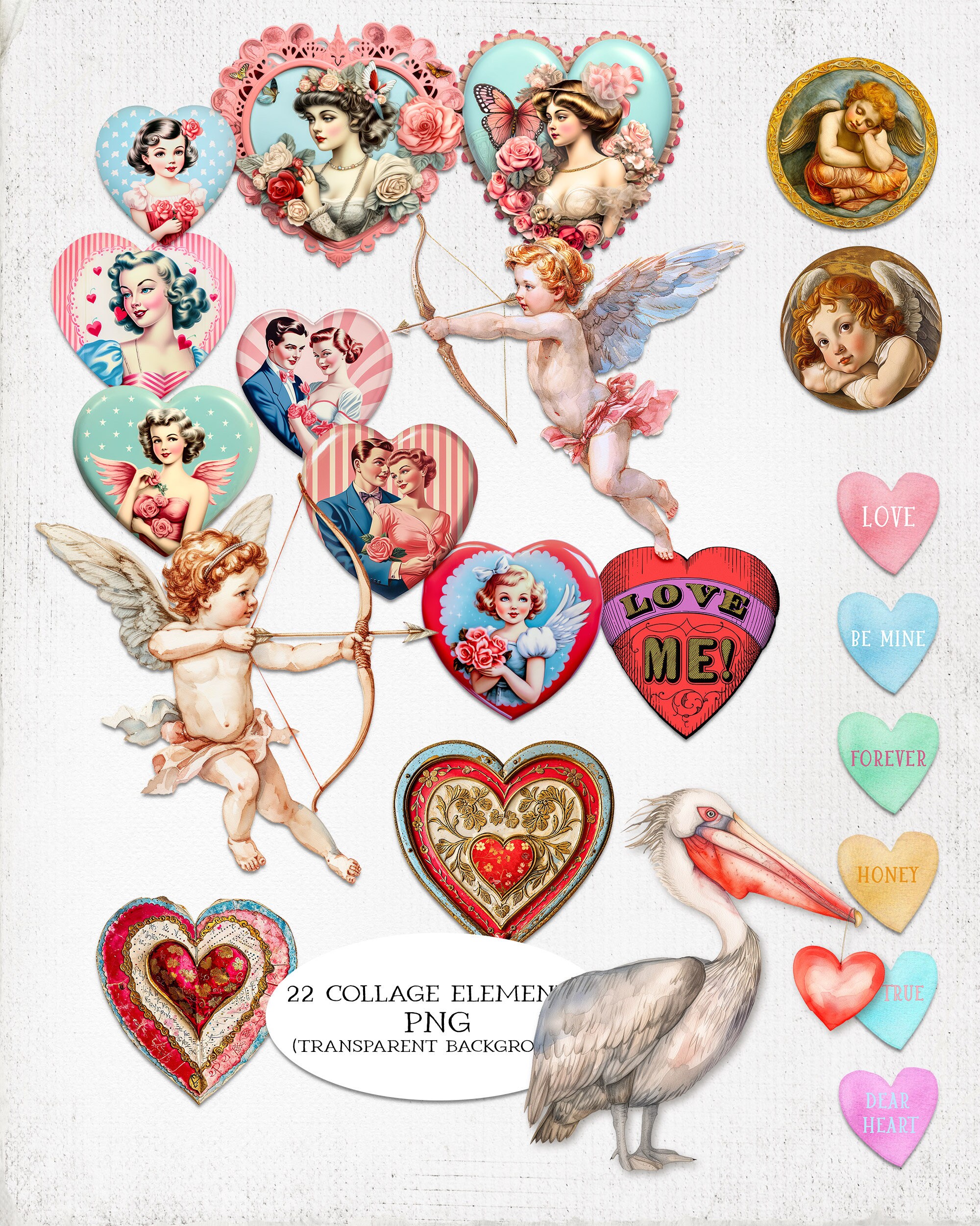 Heart Victorian Collage Wallpapers - Wallpaper Cave