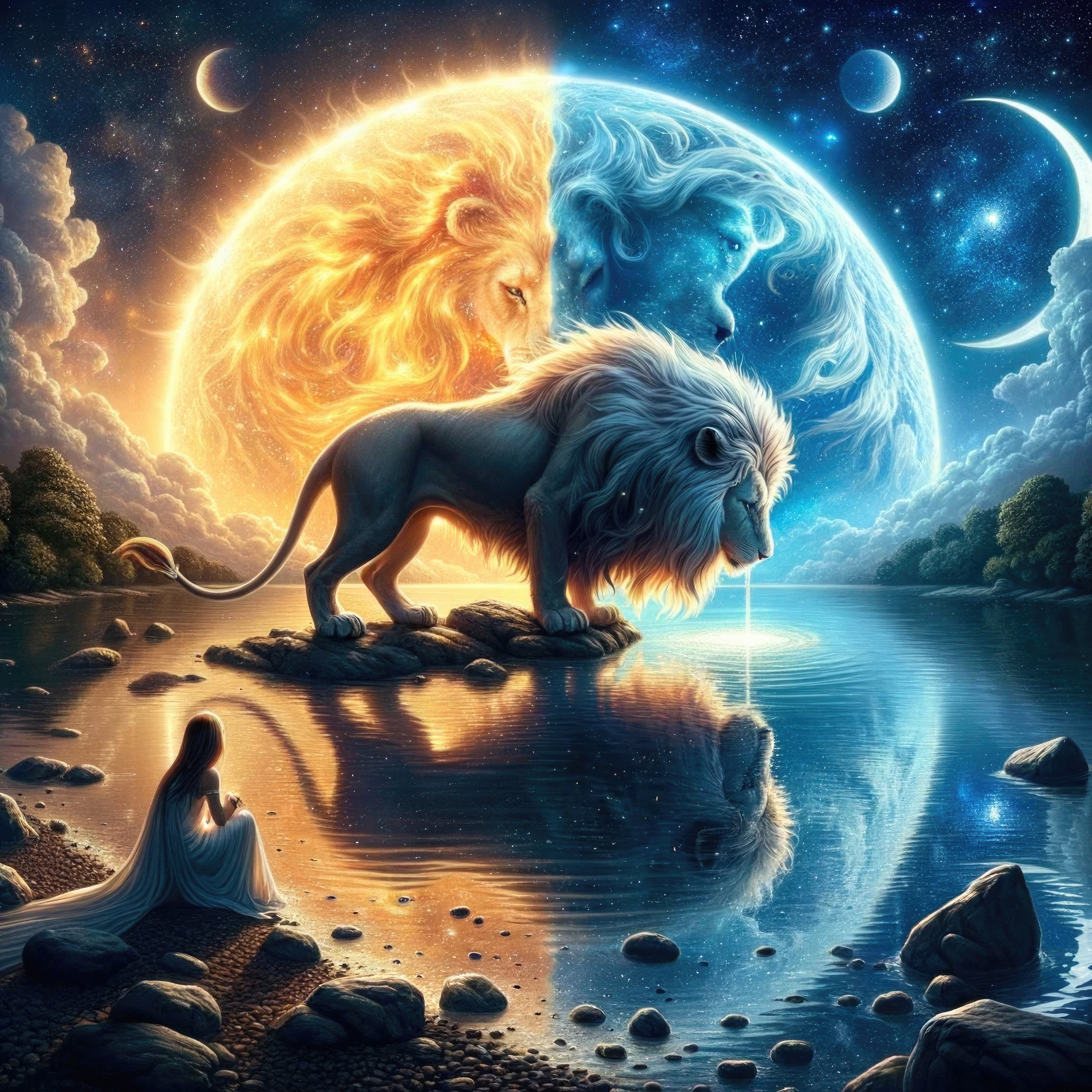 Lion Moon Wallpapers - Wallpaper Cave