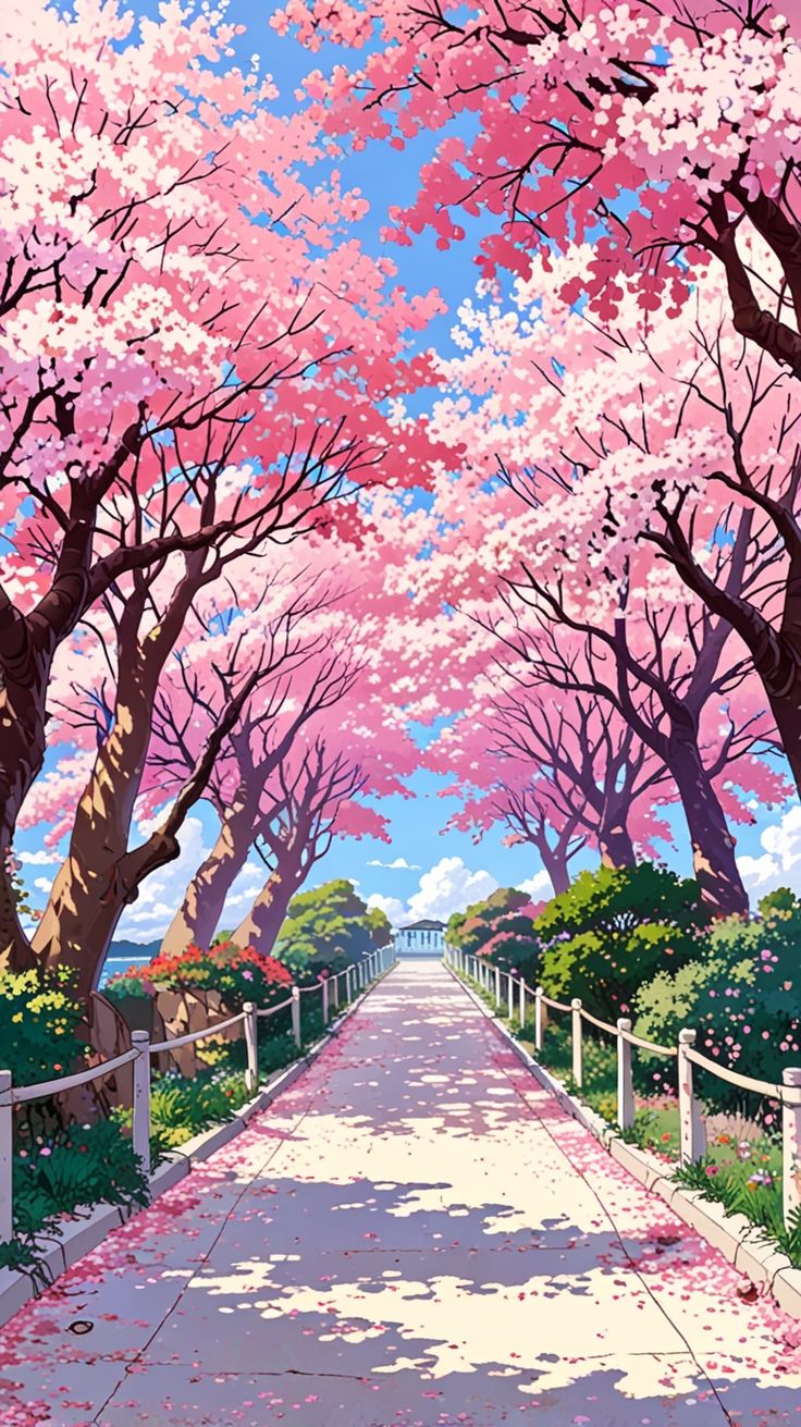 Anime Nature Spring Wallpapers - Wallpaper Cave