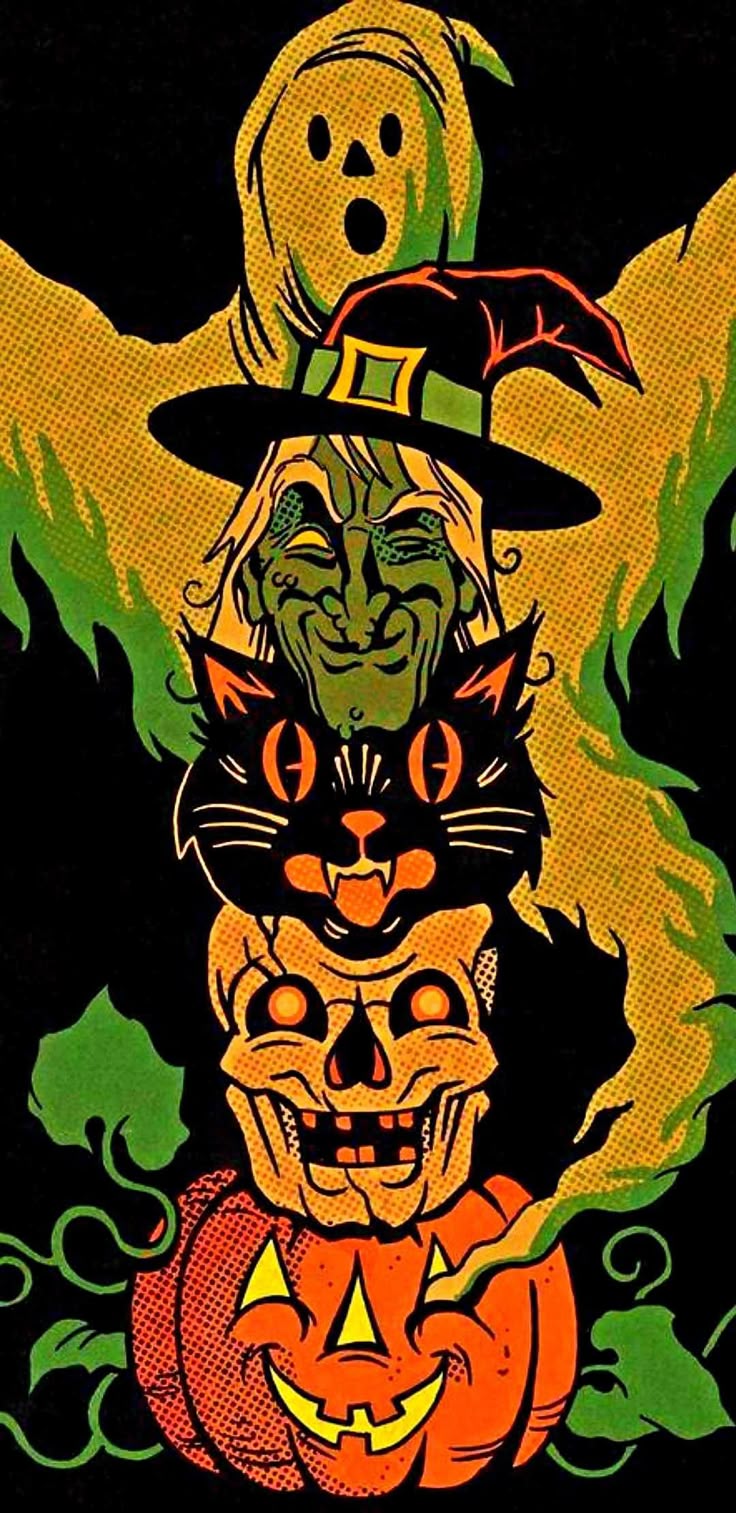 Vintage Halloween Phone Wallpapers - Wallpaper Cave