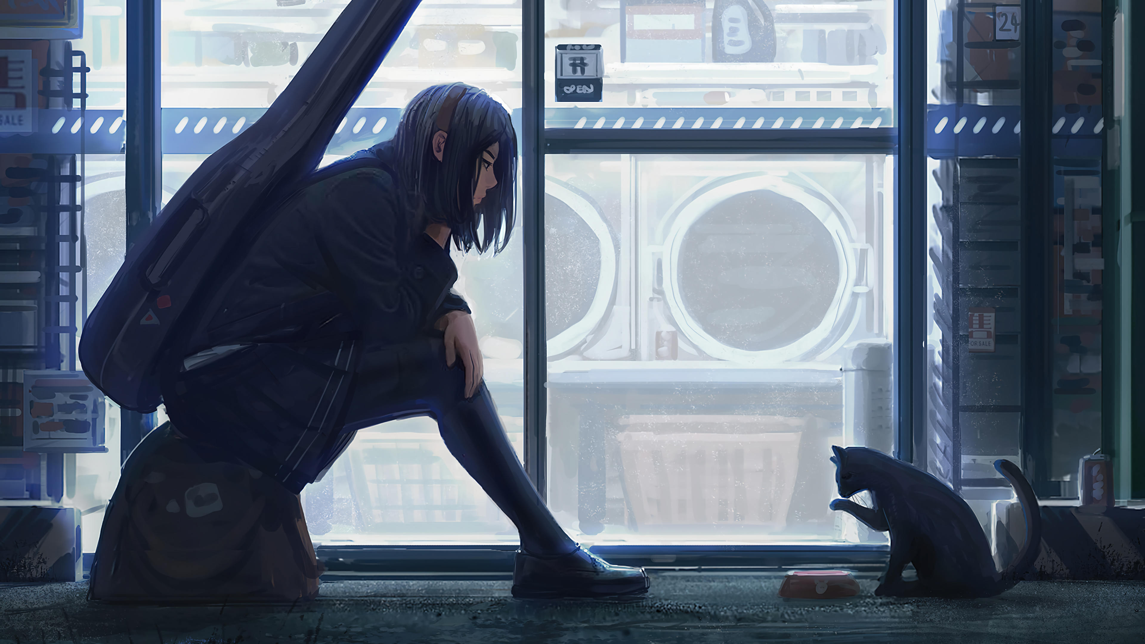 Anime Cat Desktop Wallpapers - Wallpaper Cave