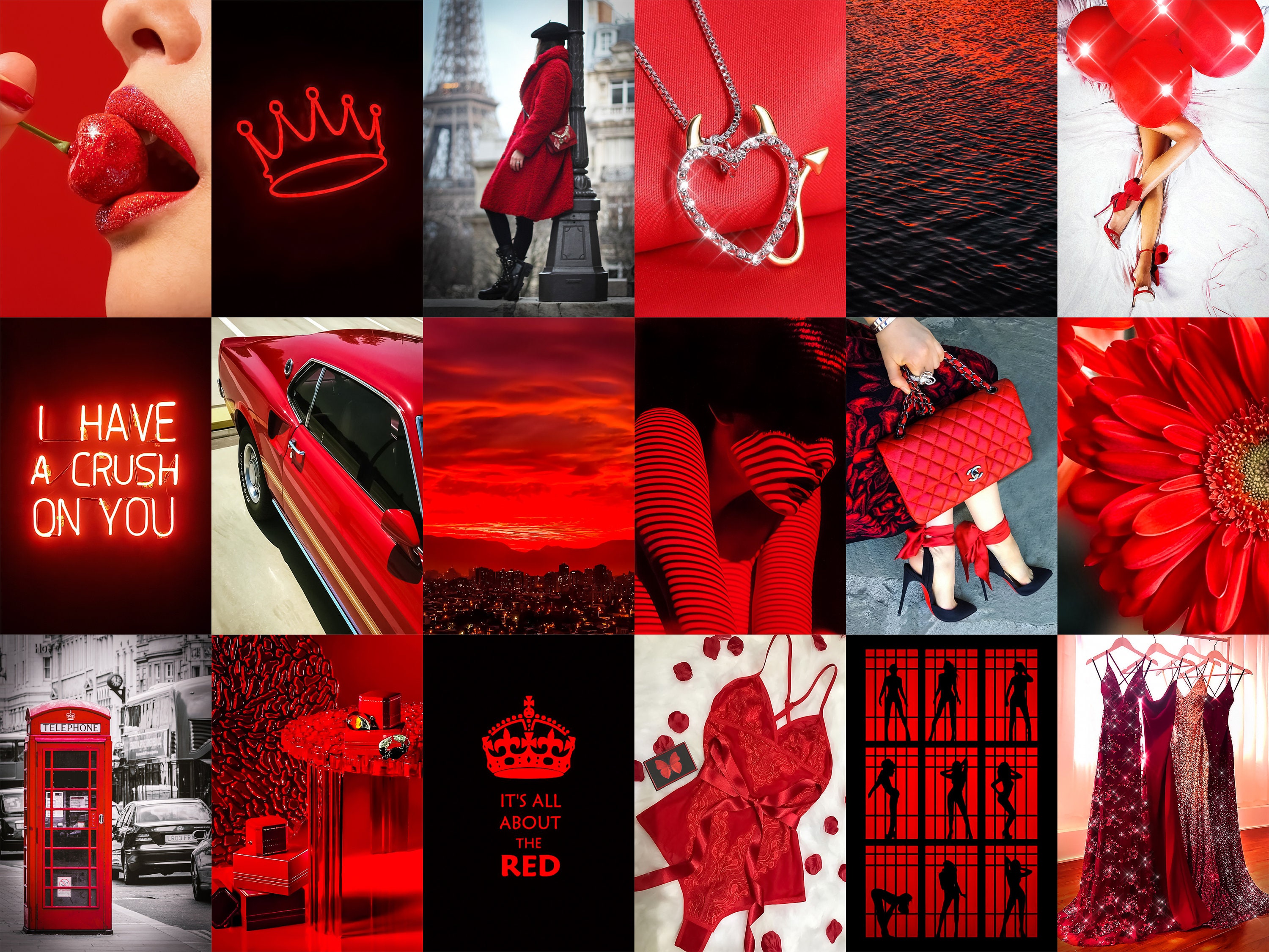 Red Collage Desktop Wallpapers - Wallpaper Cave