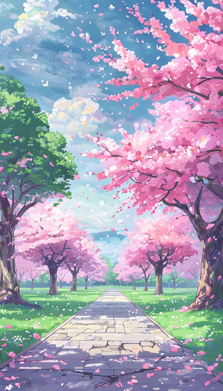 Anime Spring View Wallpapers - Wallpaper Cave